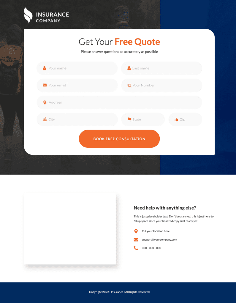 Insurance Company Funnel - Free Funnels
