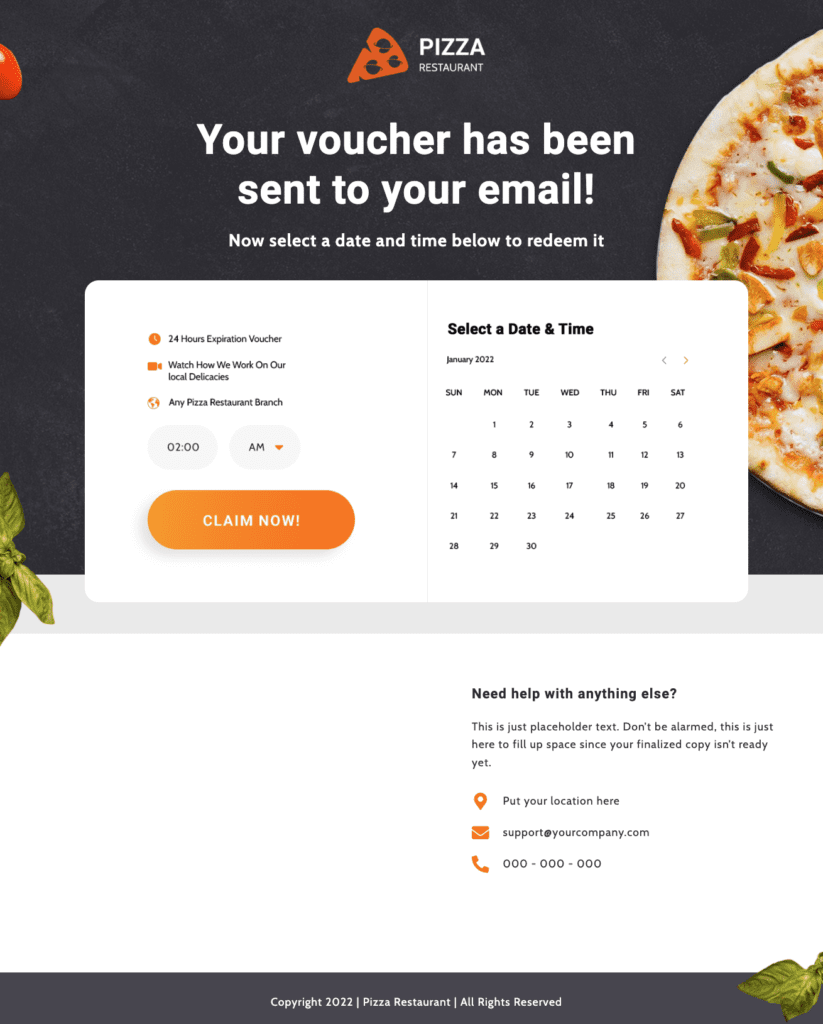 Restaurant Reservation Funnel - Free Funnels